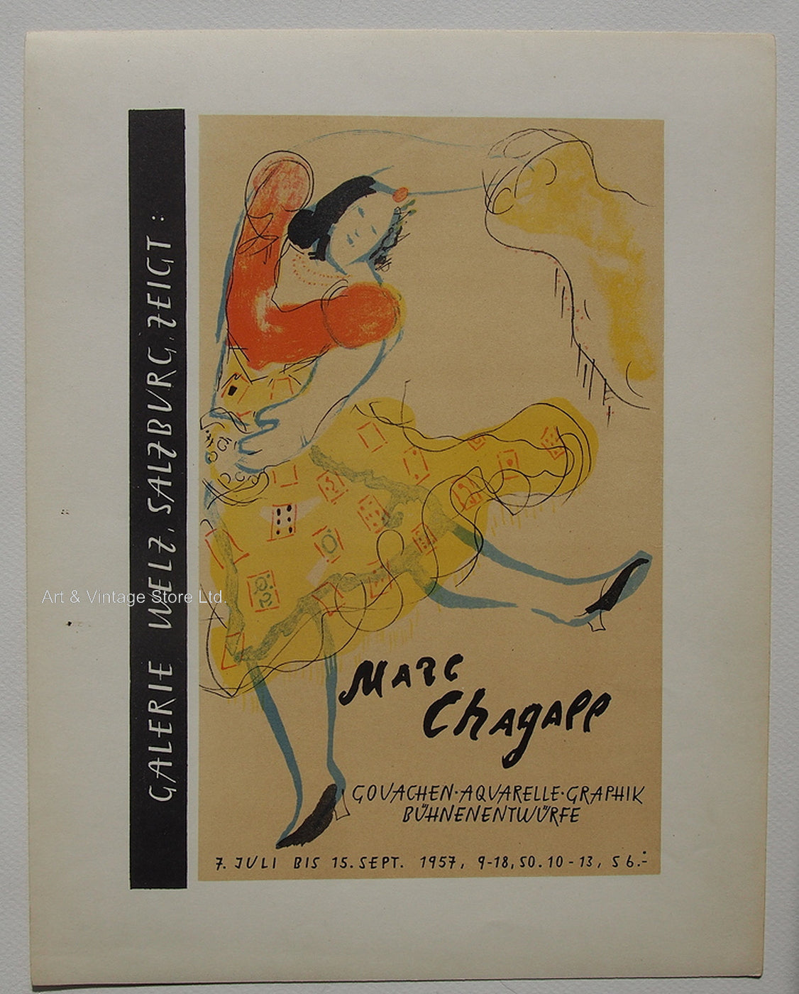 Marc Chagall Vintage Print - Original Lithograph 1959 – Art & Vintage ...