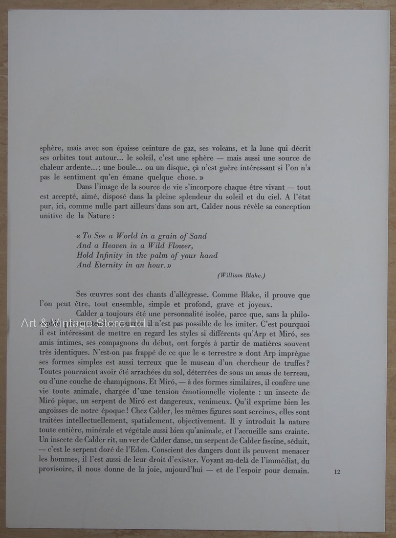 Alexander Calder Print - Original Lithograph 1966 – Art & Vintage Store Ltd