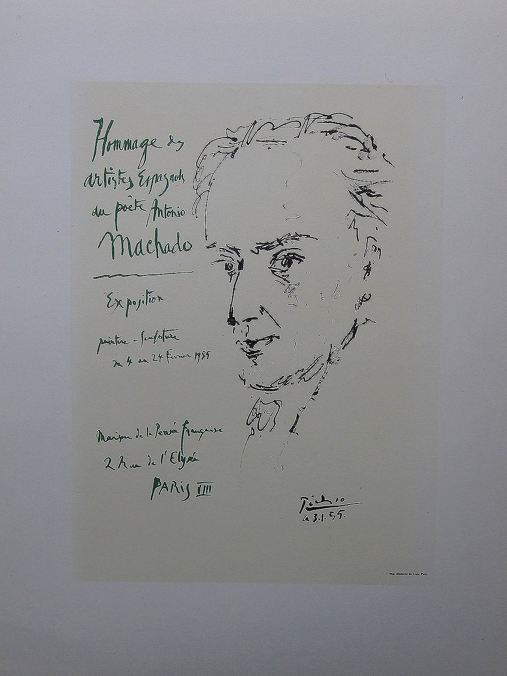 Pablo Picasso Vintage Print - Original Lithograph 1959 – Art & Vintage ...