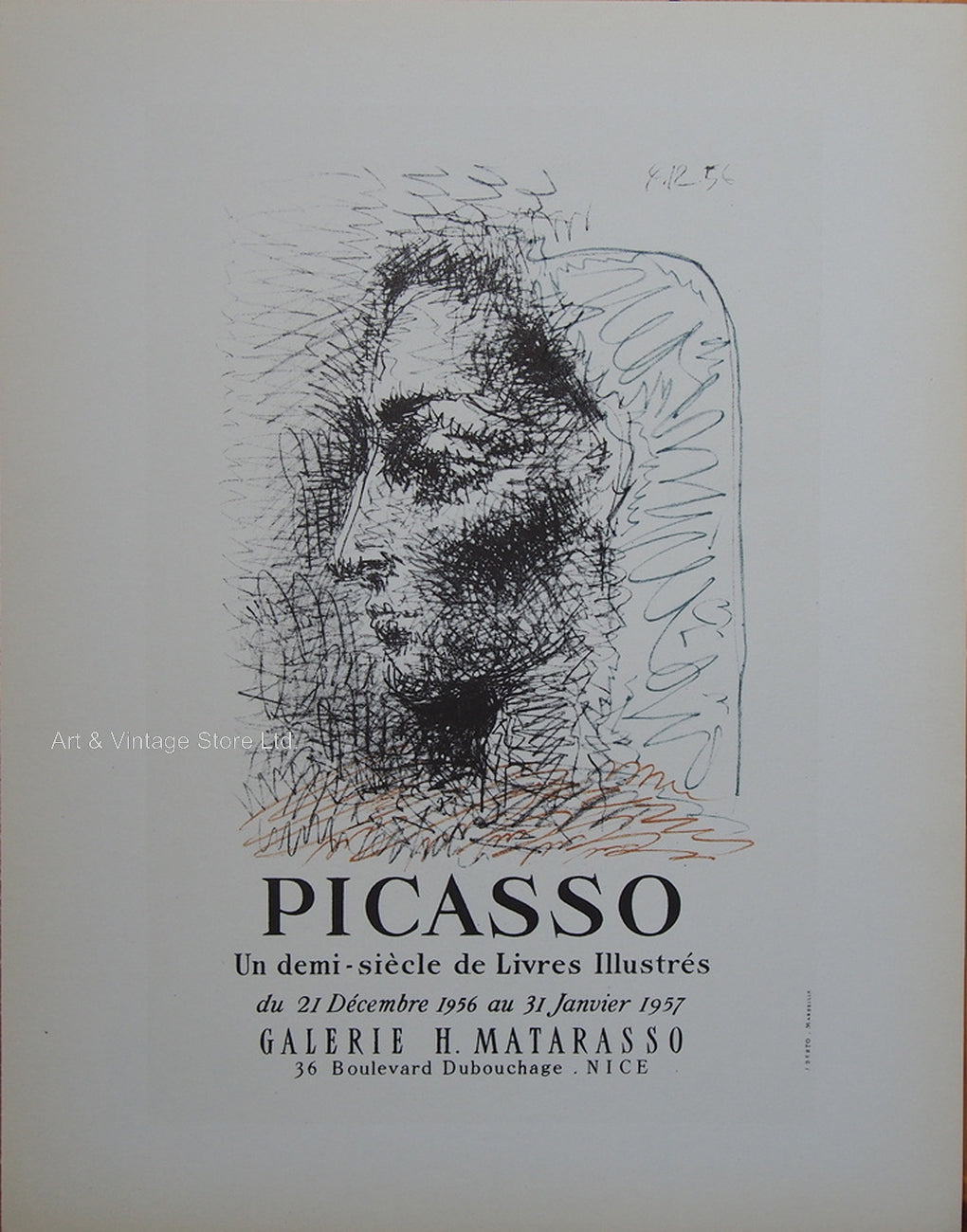 Pablo Picasso Vintage Print - Original Lithograph 1959 – Art & Vintage ...